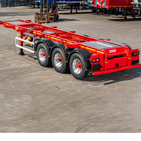 Slope Frame ISO Tank Skeletal Trailer - Dennison Trailers