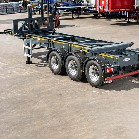 20ft Sliding Bogie Skeletal Tipper Trailer - Dennison Trailers